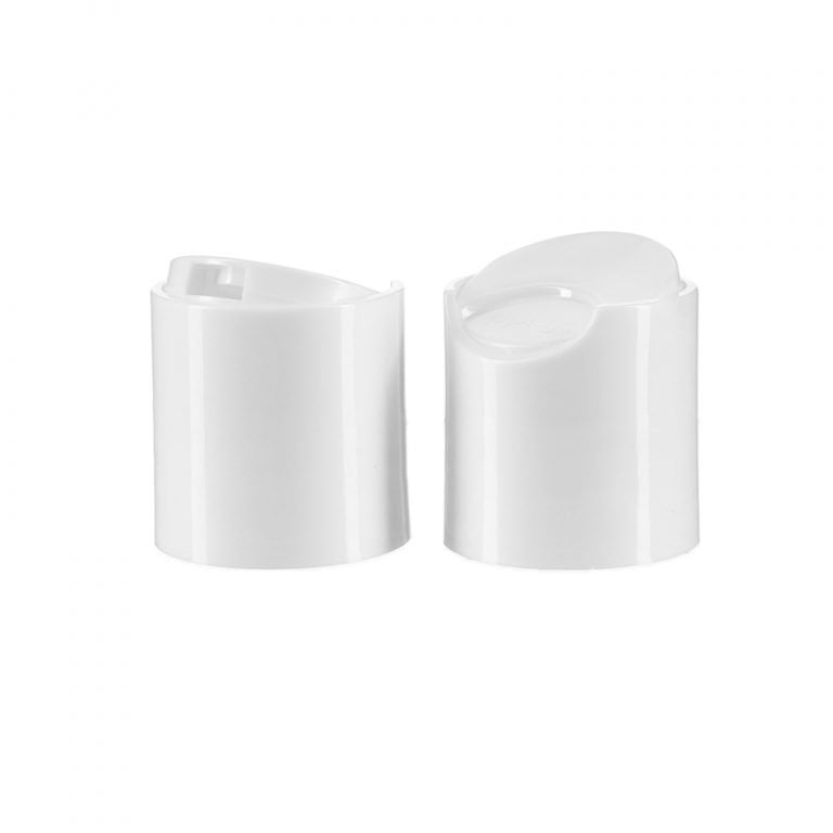 28/410 White PP Plastic Smooth Disc Top Cap - NABO Plastic